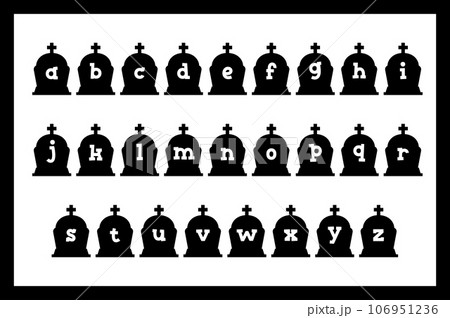Versatile Collection of Cemetery Alphabet...のイラスト素材 [106951236] - PIXTA