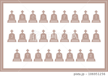 Versatile Collection of Gravestone Alphabet...のイラスト素材 [106951256] - PIXTA