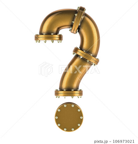 Question mark from copper, bronze or brass...のイラスト素材 [106973021] - PIXTA