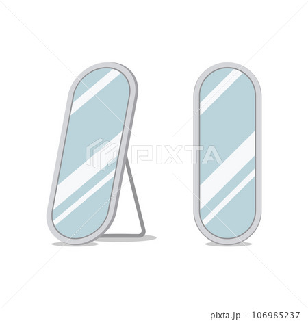 Floor mirror stand isolated vector cartoon...のイラスト素材 [106985237] - PIXTA