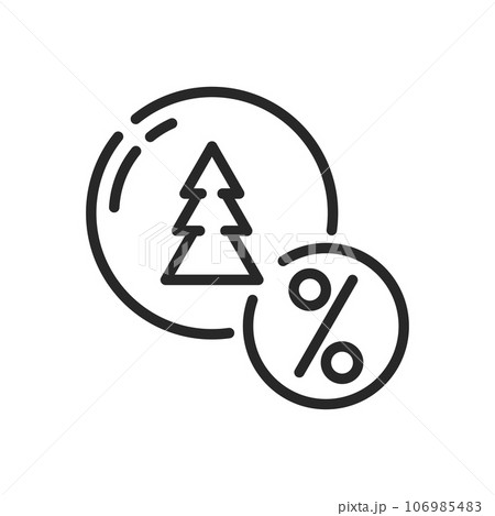 Winter Sale Icon. Vector Outline Editable Sign...のイラスト素材 [106985483 ...
