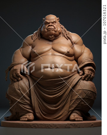 Fat ugly orc giant fairy tale character. AIのイラスト素材 [107016321] - PIXTA