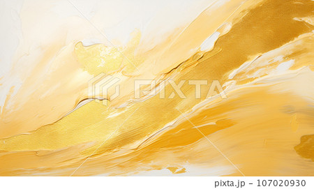 abstract gold color painting texture on white...のイラスト素材 [107020930] - PIXTA