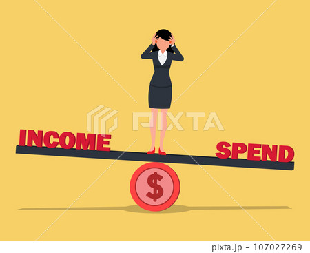 Business Deficit concept. Imbalance between...のイラスト素材 [107027269] - PIXTA