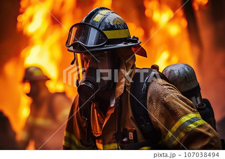 Heroic Efforts Capturing the Bravery of a...のイラスト素材 [107038494] - PIXTA