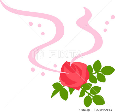 香りを放つ薔薇の花のイラスト素材 [107045943] - PIXTA