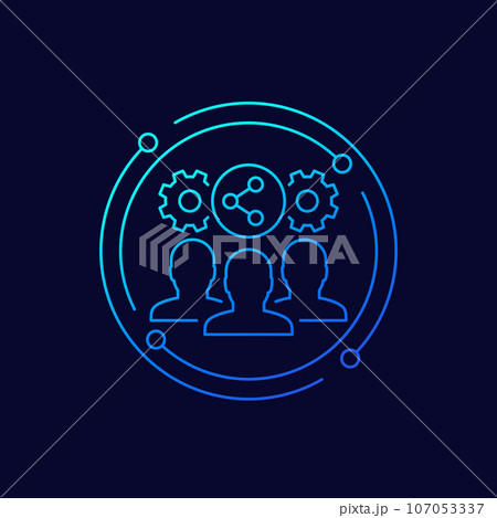 collective work and collaboration iconのイラスト素材 [107053337] - PIXTA