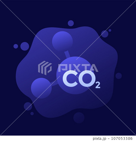 co2 molecule icon, vector designのイラスト素材 [107053386] - PIXTA