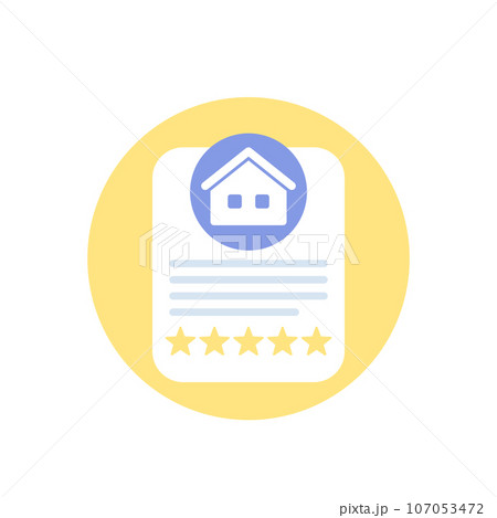 house rating icon, flat vectorのイラスト素材 [107053472] - PIXTA