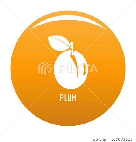 Plum icon. Simple illustration of plum vector...のイラスト素材 [107073619] - PIXTA