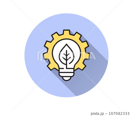 Renewable energy flat icon. Simple illustration...のイラスト素材 [107082333 ...