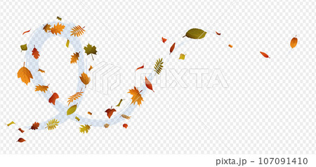 Autumn leaves falling. Leaves air. Flying...のイラスト素材 [107091410] - PIXTA