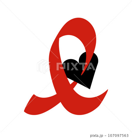 World AIDS day red ribbon aids symbol, vector...のイラスト素材 [107097563] - PIXTA