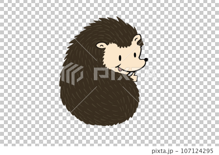 Drawing cute hedgehog thumbs up and smile, no... - Stock Illustration ...