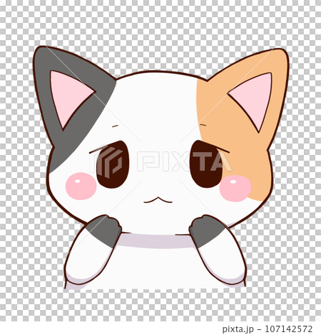 Calico cat/sad - Stock Illustration [107142572] - PIXTA