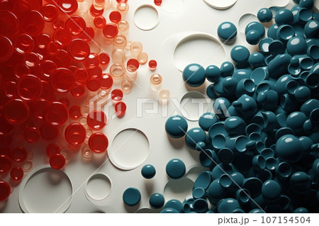 illustration of white and red cells still life...のイラスト素材 [107154504 ...