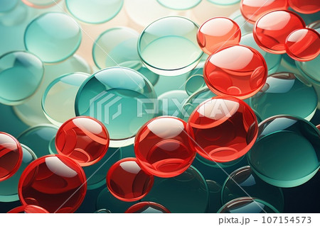 illustration of white and red cells still life...のイラスト素材 [107154573 ...