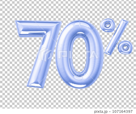 3d rendering blue metal number - Stock Illustration [107164397] - PIXTA