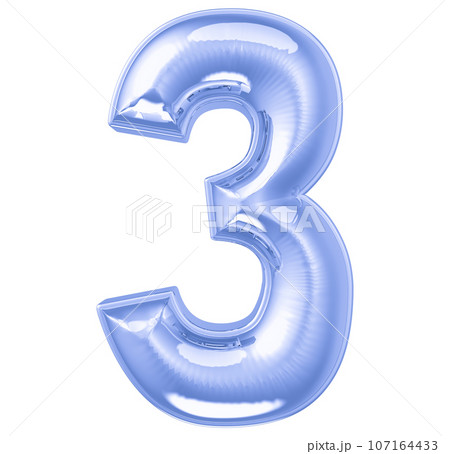 3d rendering blue metal numberのイラスト素材 [107164433] - PIXTA