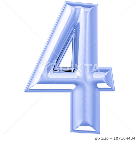 3d rendering blue metal numberのイラスト素材 [107164434] - PIXTA
