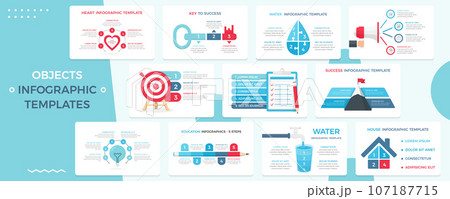 Objects - Infographic Templates Setのイラスト素材 [107187715] - PIXTA