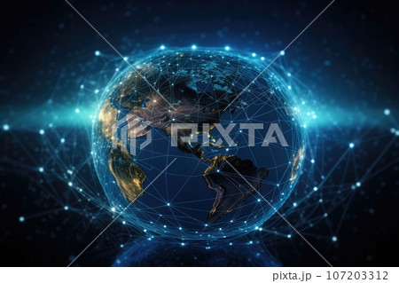 Global Networking Service Concept, Generative...のイラスト素材 [107203312] - PIXTA