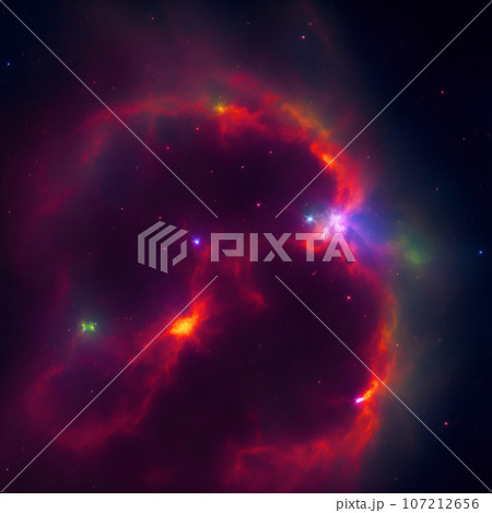 Cosmos, collapse and star birth of new stars...のイラスト素材 [107212656] - PIXTA