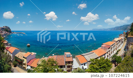 Scilla sea coast, Calabria, Italy.の写真素材 [107224615] - PIXTA