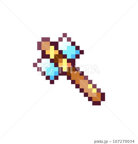 Pixel Art Hammer Icon. 8bit Retro Game Smash,...のイラスト素材 [107270034] - PIXTA