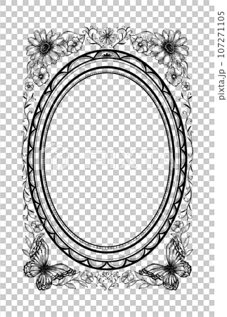 Photo frame postcard template antique style - Stock Illustration ...