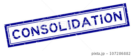 Grunge blue consolidation word square rubber...のイラスト素材 [107286882] - PIXTA