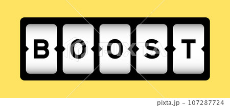 Black color in word boost on slot banner with...のイラスト素材 [107287724] - PIXTA