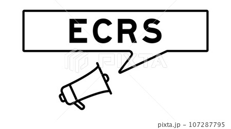 Megaphone icon with speech bubble in word ECRS...のイラスト素材 [107287795 ...