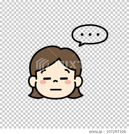 子ども 顔 アイコン イラスト 無言のイラスト素材 [107297108] - PIXTA