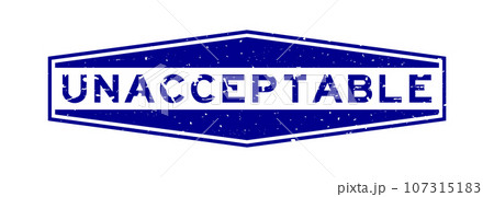 Grunge blue unacceptable word hexagon rubber...のイラスト素材 [107315183] - PIXTA