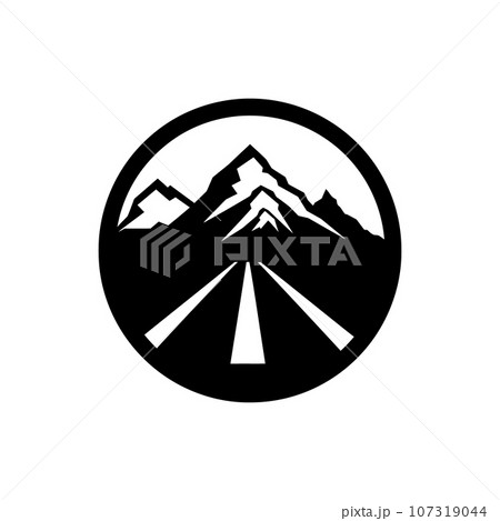 Mountain road iconのイラスト素材 [107319044] - PIXTA