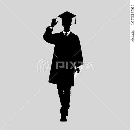 Graduate Walking Silhouette
