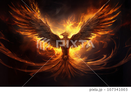 Image of ferocious eerie angry phoenix is...のイラスト素材 [107341003] - PIXTA