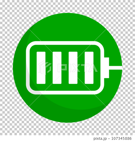 Round charging battery icon vector - Stock Illustration [107345886] - PIXTA