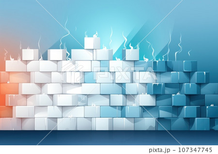A wall walling ,flat Animation for textbook,...のイラスト素材 [107347745] - PIXTA