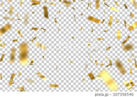 golden confetti decorative material - Stock Illustration [107356540 ...