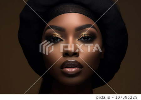 Black fashion model portraitのイラスト素材 [107395225] - PIXTA
