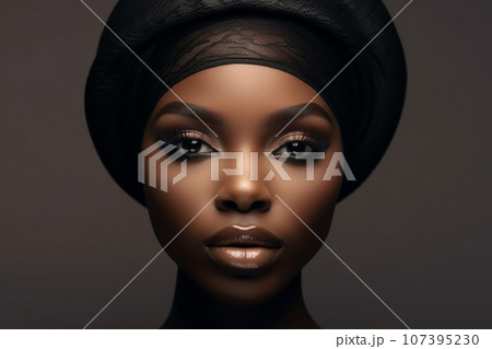 Black fashion model portraitのイラスト素材 [107395230] - PIXTA