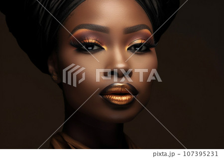 Black fashion model portraitのイラスト素材 [107395231] - PIXTA