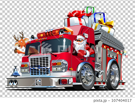 Xmas Fire Truck Cartoons Lexington Santa Run Cowlitz 2 Fire