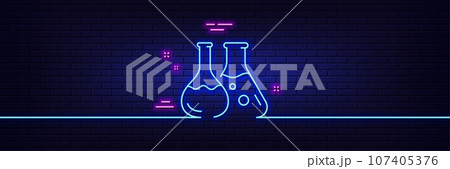 Neon light glow effect. Chemistry lab line...のイラスト素材 [107405376] - PIXTA
