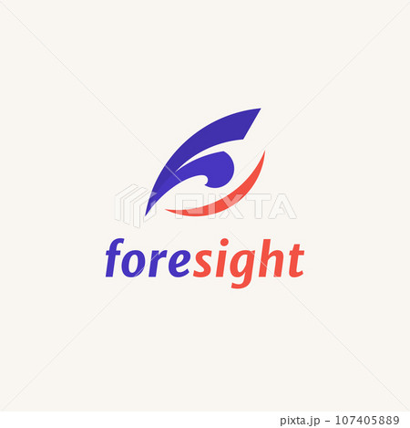 Letter F foresight logo design vector. Eye...のイラスト素材 [107405889] - PIXTA