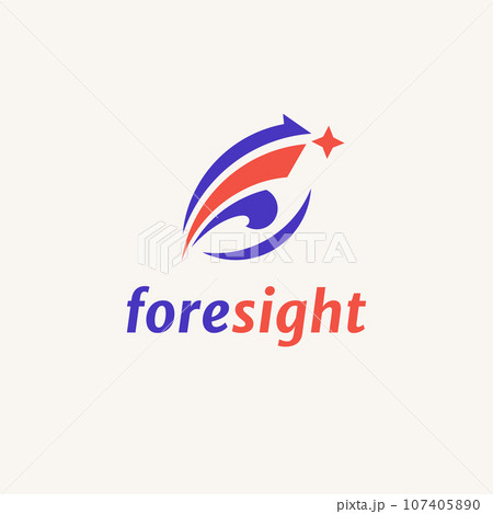 Letter F foresight logo design vector. Eye...のイラスト素材 [107405890] - PIXTA