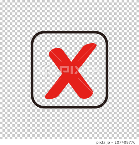 red incorrect mark - Stock Illustration [107409776] - PIXTA