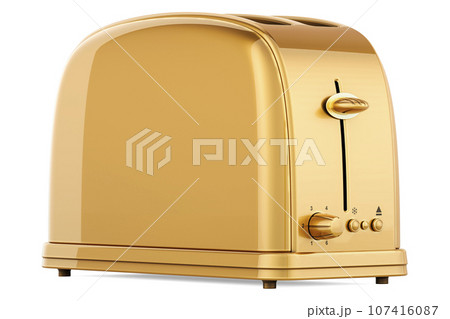 Golden Toaster, 3D renderingのイラスト素材 [107416087] - PIXTA